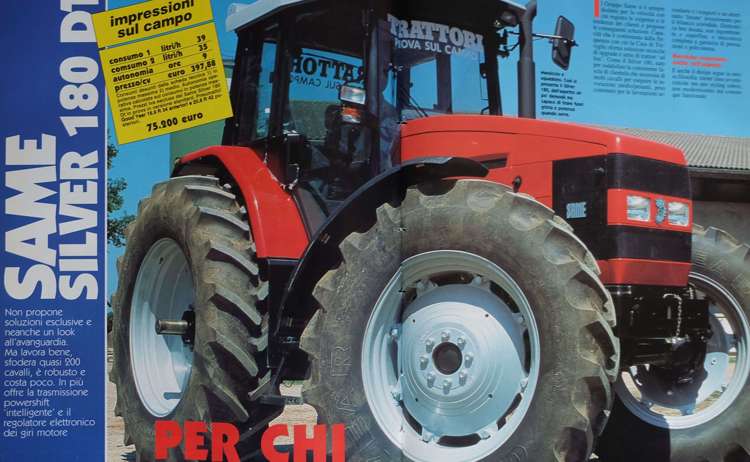 Same Silver 180 DT, per chi bada al sodo. La prova storica
