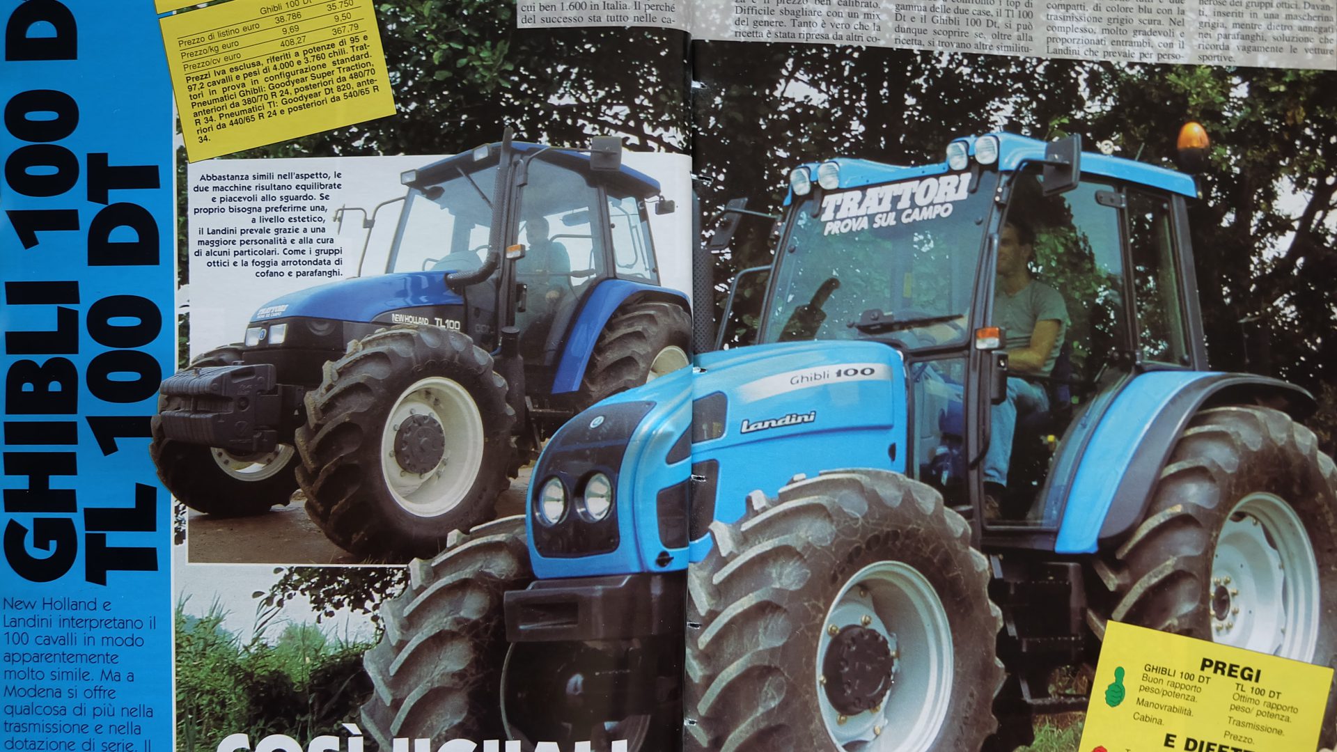 Landini Ghibli 100 D e New Holland TL 100 DT: il confronto del 2002